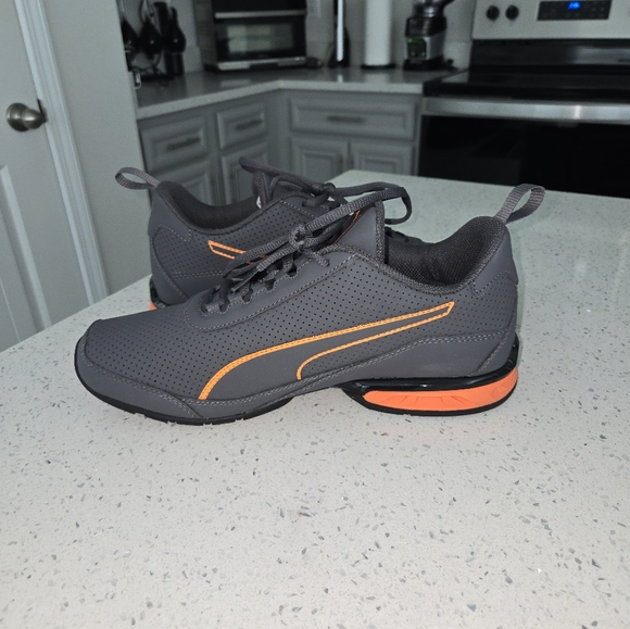Puma | Shoes | Puma Gray And Orange Athletic Performance Shoes | Poshmark